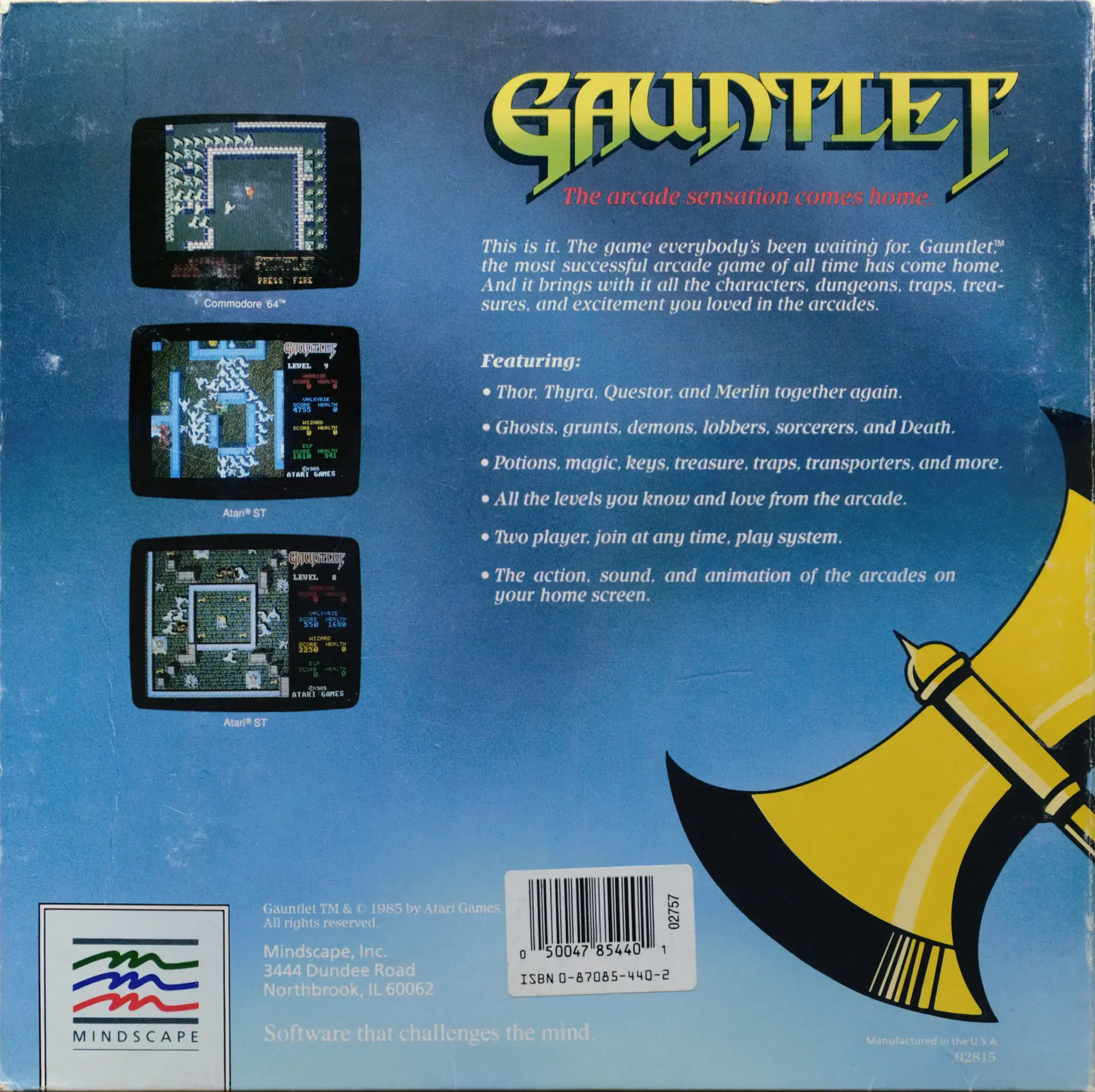 Big Box Collection: Gauntlet (1986, C64, US)